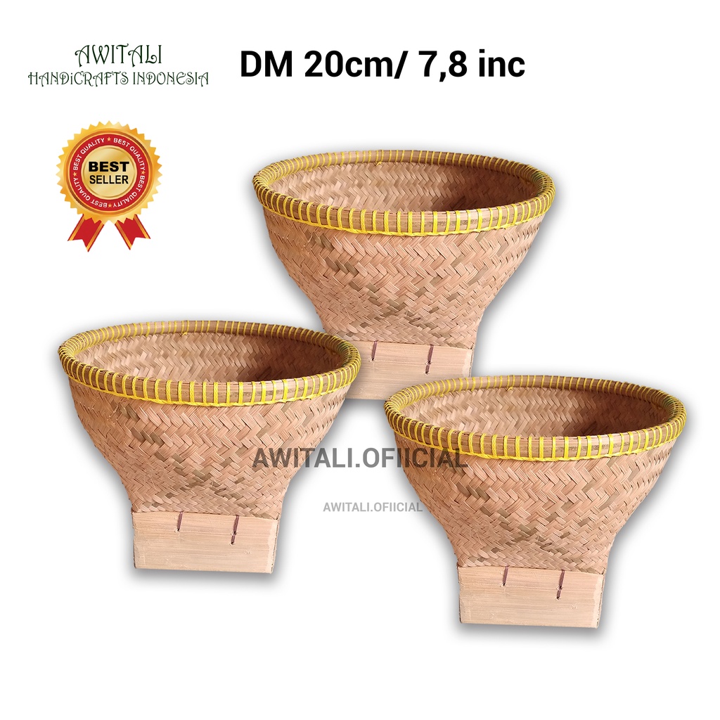 Jual Bakul Nasi Bambu Awitali Wakul Boboko Bambu Sangku Rice Bucket ...