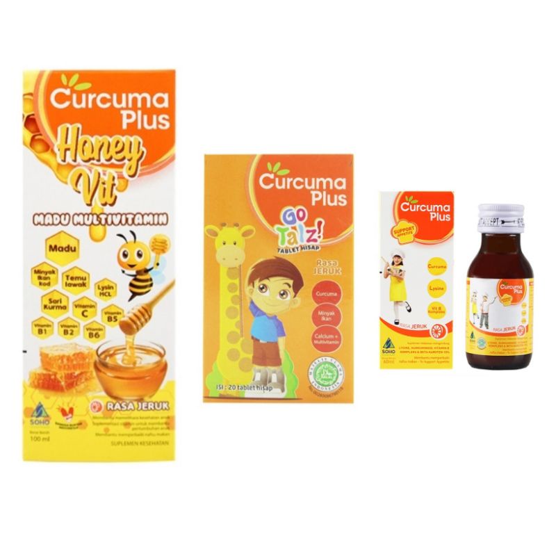 Jual Curcuma Plus Honey Vit Madu/Go Talz Tablet/Appetite Rasa Jeruk ...