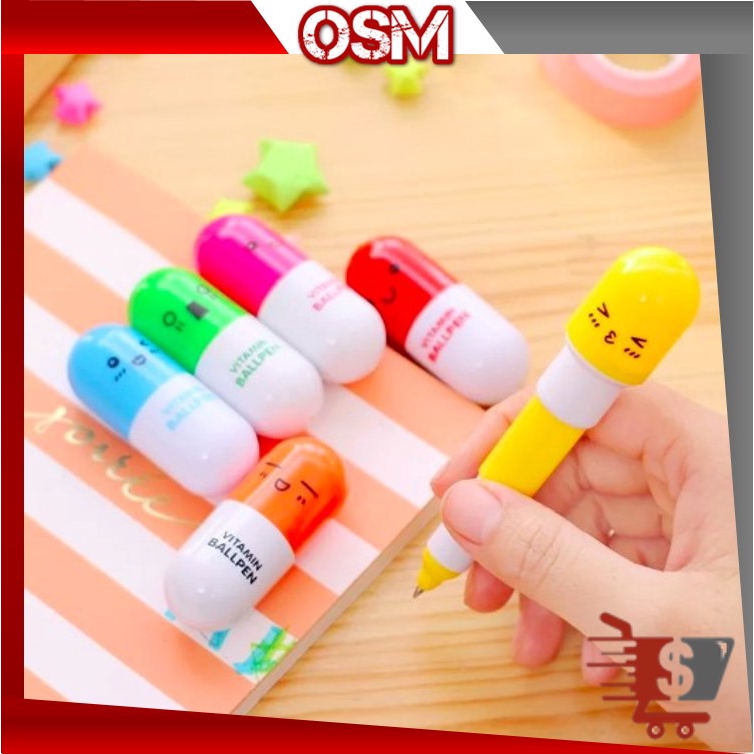 Jual OSM - S494 Pulpen Emoticon PILL OBAT / Emo Medicine Bolpen Kapsul ...