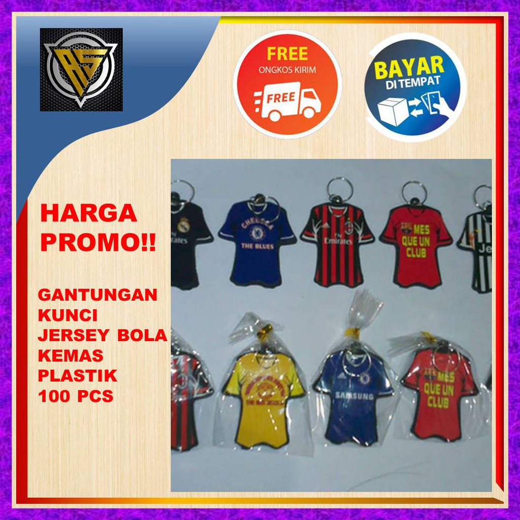 Jual (100 PCS) Souvenir Pernikahan Gantungan Kunci Jersey Baju Bola Kemas Plastik Sovenir ...