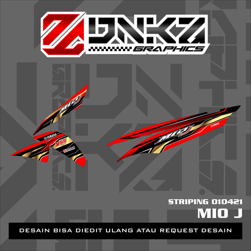 Jual Stiker Mio J Decal Striping Mio J Premium Racing 010421 DNKZ ...