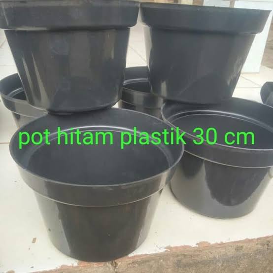 Jual 1 Lusin Pot Plastik Hitam 30 / Pot Bunga Pot Bibit Pot Benih Pot ...