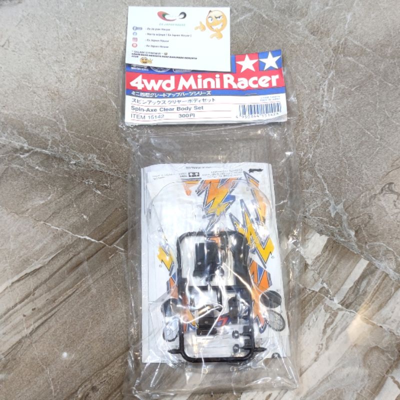 Jual Tamiya Mini 4WD Spin Axe Clear Body Set - item 15142 | Shopee ...