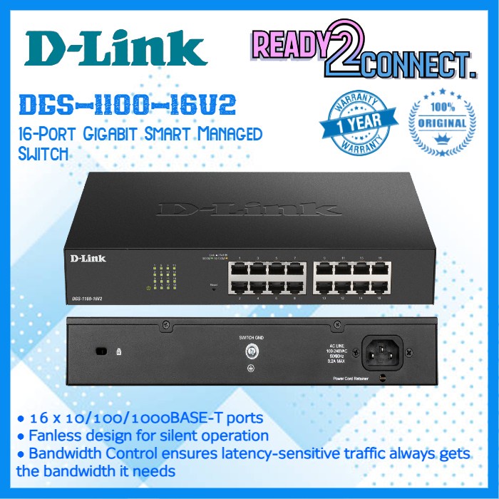 Jual DLINK DGS-1100-16V2 16-Port Gigabit Smart Managed Switch | Shopee ...