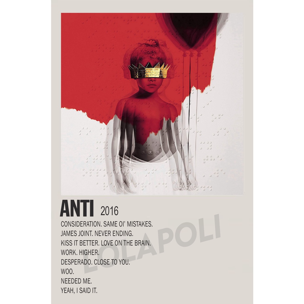 Jual Poster Cover Album Anti - Rihanna | Shopee Indonesia