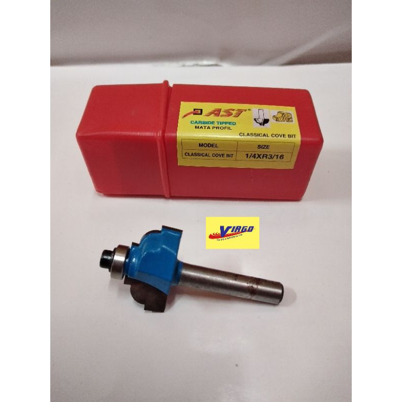 Jual AST MATA PROFIL MATA PROFILE ROUTER KAYU CLASSICAL COVE BIT 1/4 × ...
