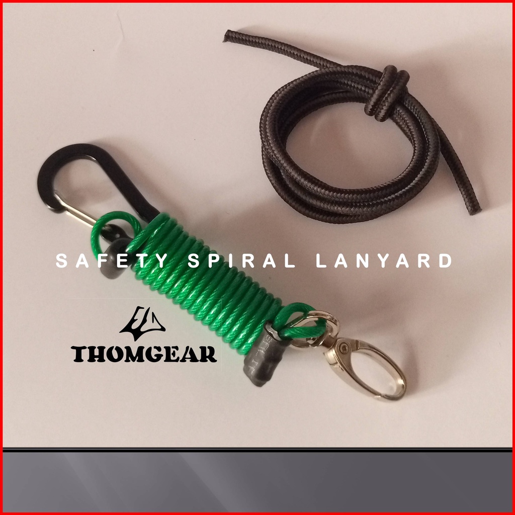 Jual Tali Pengaman Carabiner Gantungan Kunci Spiral Lanyard Besar dan ...