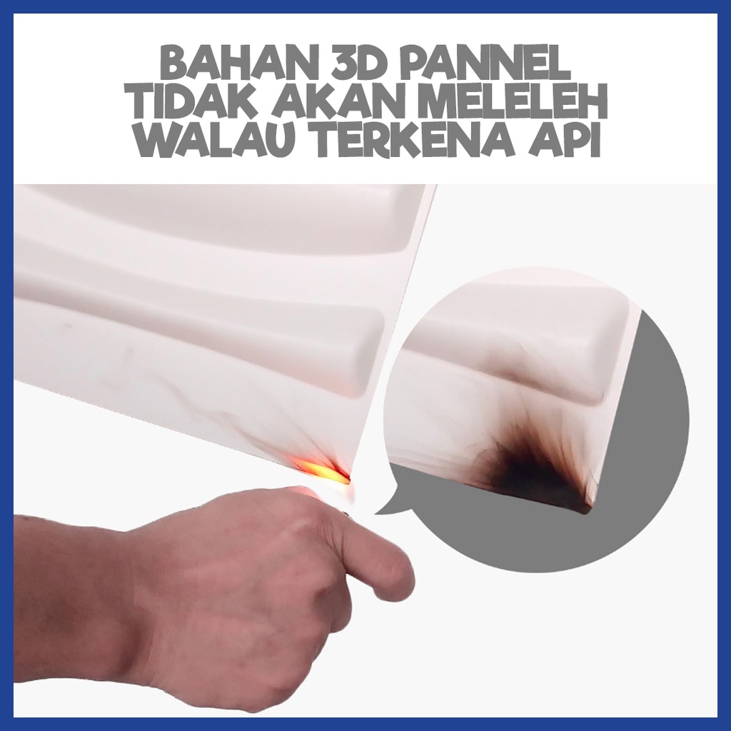 Jual Paus Biru - Wall Panel 3D PVC Wallpanel Wallpaper Dinding 30x30cm ...