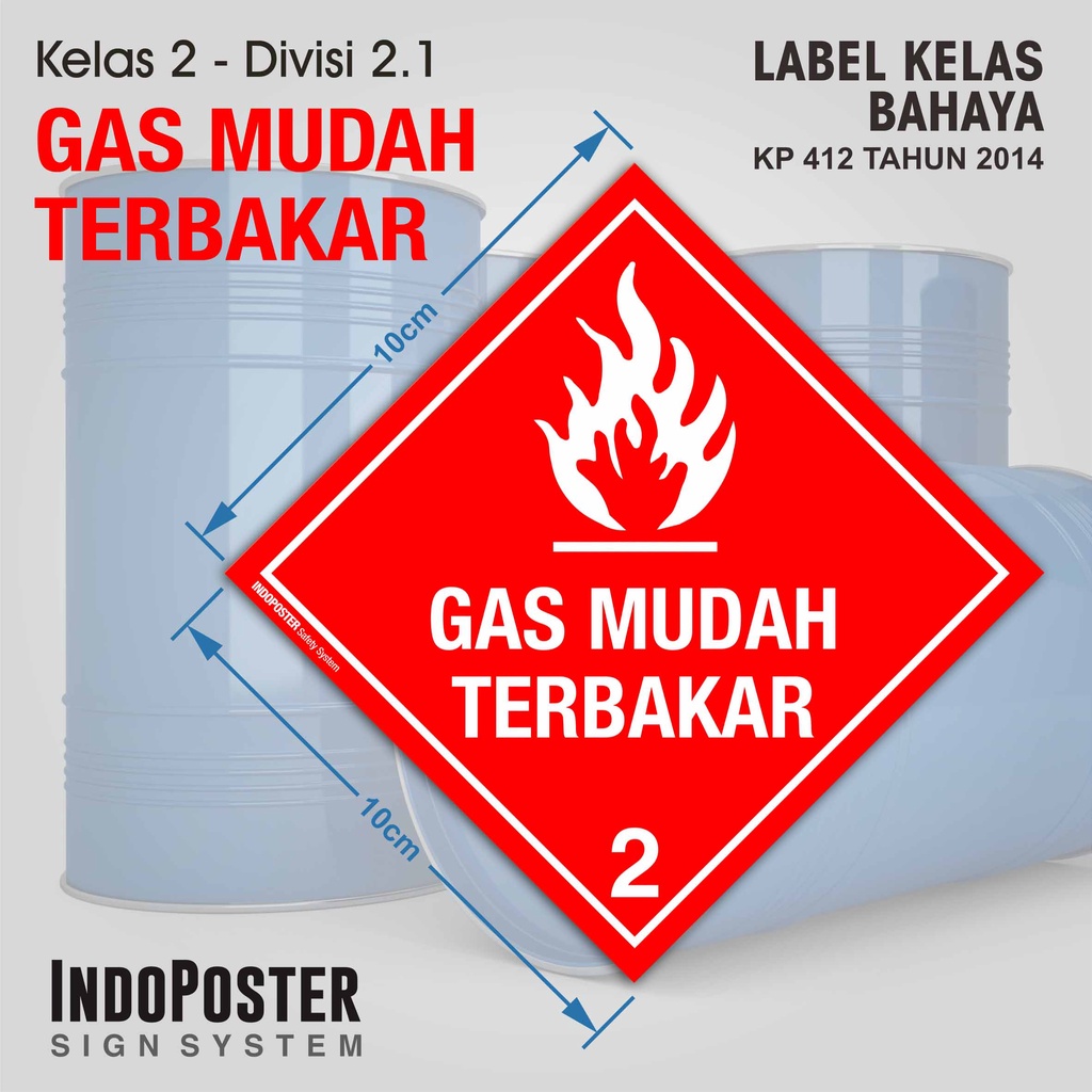 Jual Stiker IATA Label Kelas Material Bahaya Dangerous Goods - Gas ...