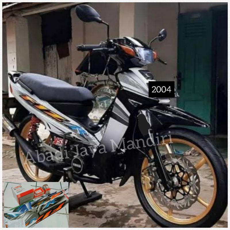 Jual Striping Lis Stiker Yamaha Fizr F1zr Hitam putih 2004 Hitam putih ...