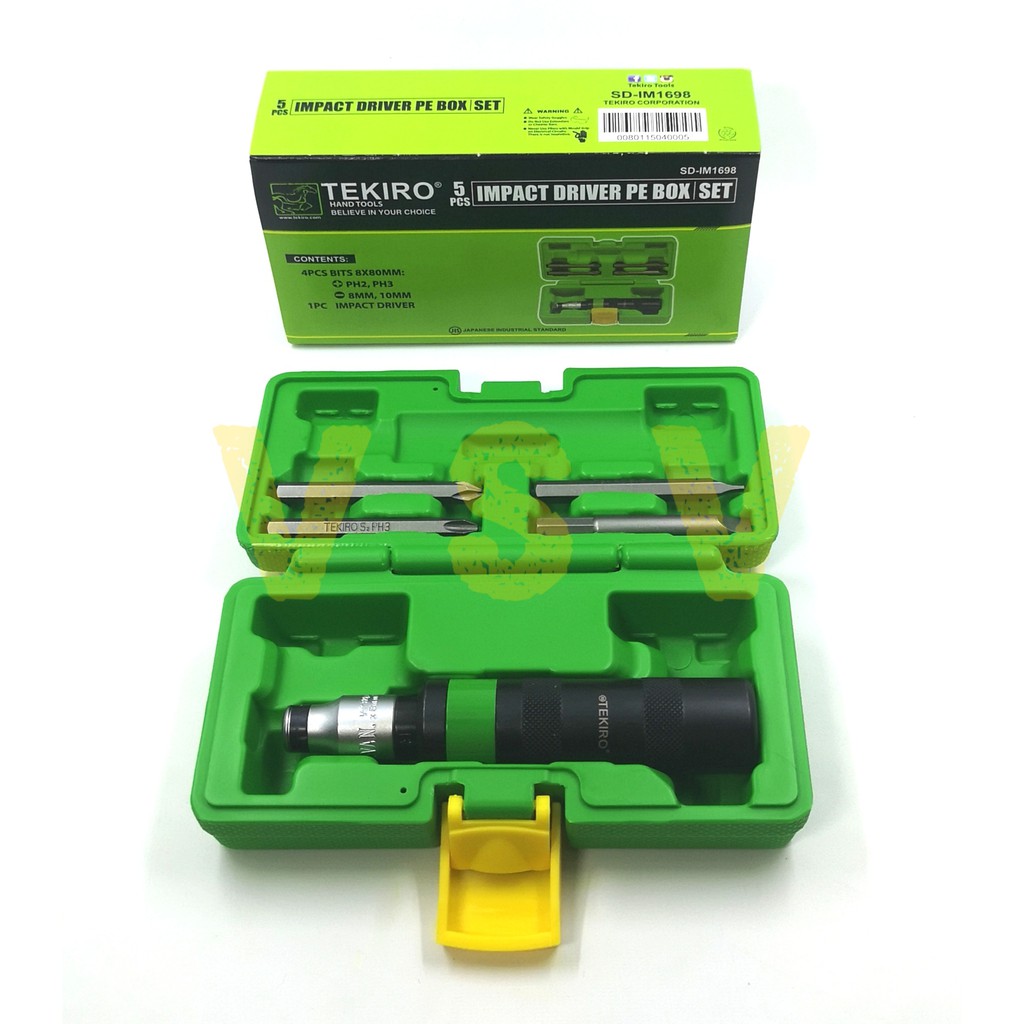 Jual TEKIRO OBENG GETOK 5 PCS /Impact driver PE Box 5pc / Obeng getok ...
