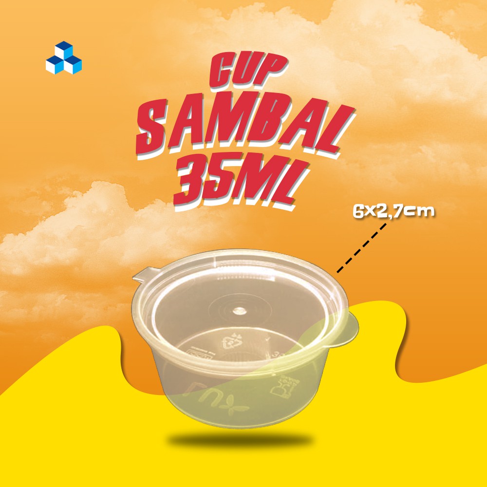 Jual Food Container Kotak Makan Plastik Thinwall Sambal Cup Sambal 50