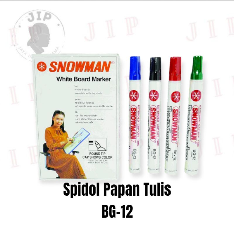 Jual (PCS) Spidol Papan Tulis Whiteboard / Spidol Snowman Bisa Dihapus ...