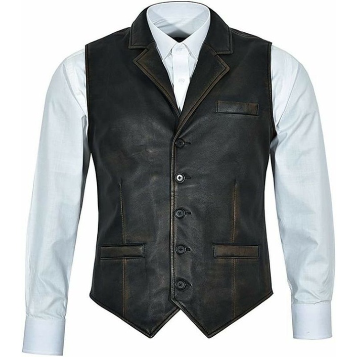 Jual Rompi Kulit Pria Bikers Classic/Rompi Kulut Penahan Angin | Shopee ...