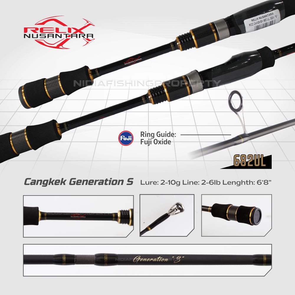 Jual Joran Spinning Ultralight | Relix Nusantara Cangkek Generation S 682 UL | 632 XUL | Alap ...