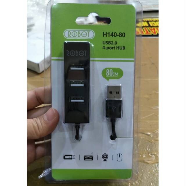 Jual Usb Hub Robot H140 - 80 usb 4 port - Hitam | Shopee Indonesia