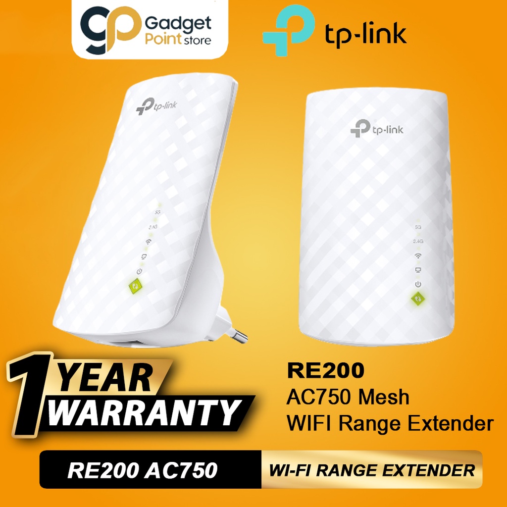 Jual Tp-link RE200 AC750 Wi-Fi Range Extender Repeater Garansi Resmi 1 ...