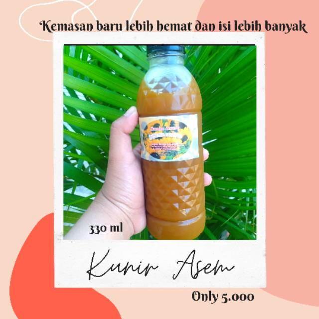 Jual Kunir Asem Alami Murah 350ml 6 botol ( minimal order 6 botol ...