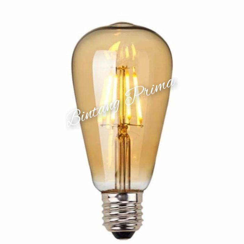 Jual Lampu LED Bulb / Lampu Filament 4watt ST64 E27 Edison Warm White ...