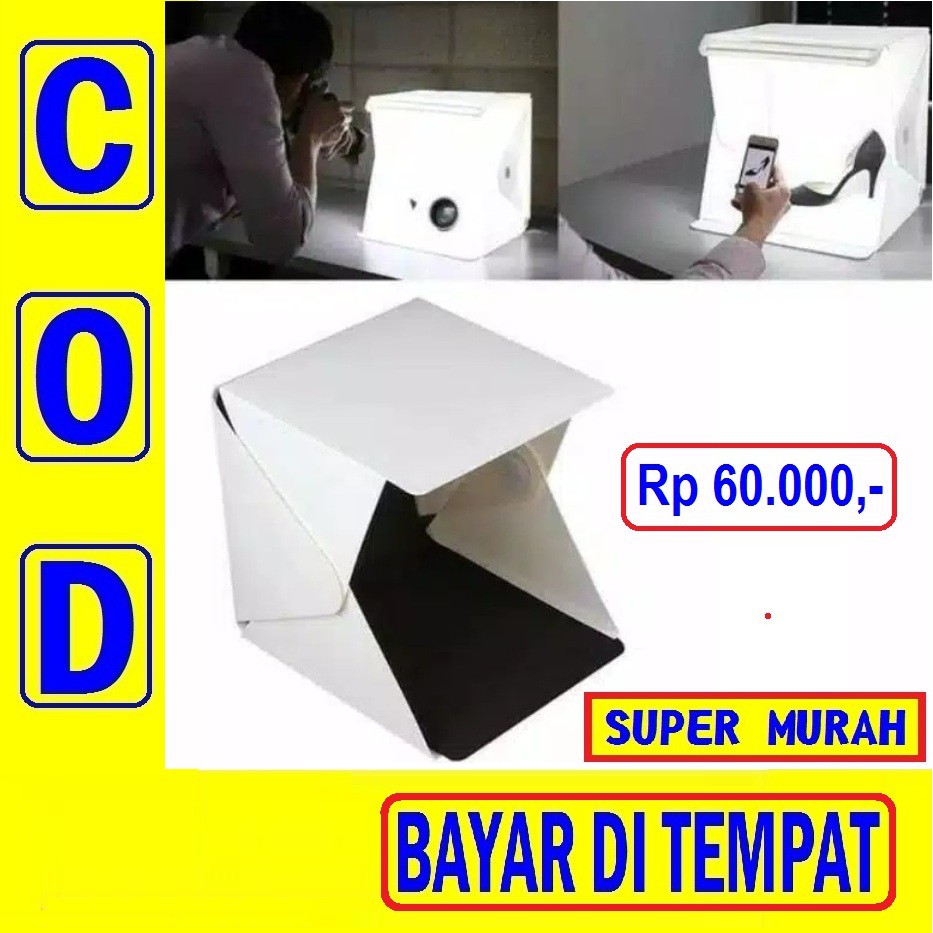Jual 21o Foto Studio Mini Photo Box Kotak Portable Led Usb Lipat Poto ...