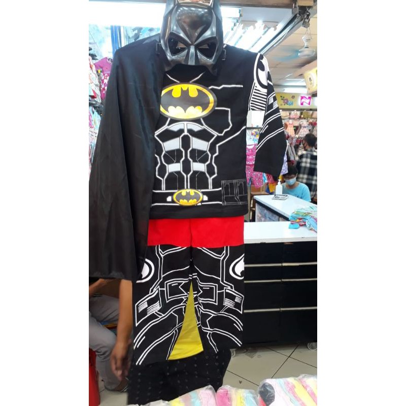 Jual Kostum Batman 6-14 BAJU BATMAN ANAK LENGKAP TOPENG DAN SAYAP ...