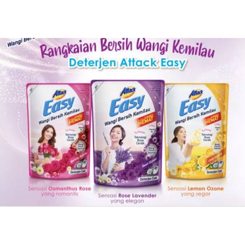 Jual ATTACK EASY DETERJEN CAIR 750 MILI | Shopee Indonesia