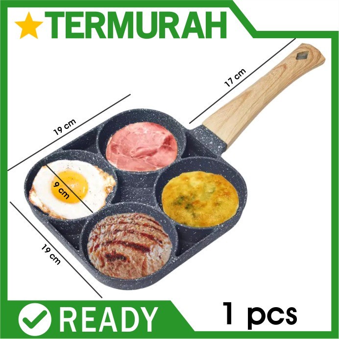 Jual Egg Pan (Pancake) Wajan 4 Lubang granit Anti Lengket Cetakan Kue ...