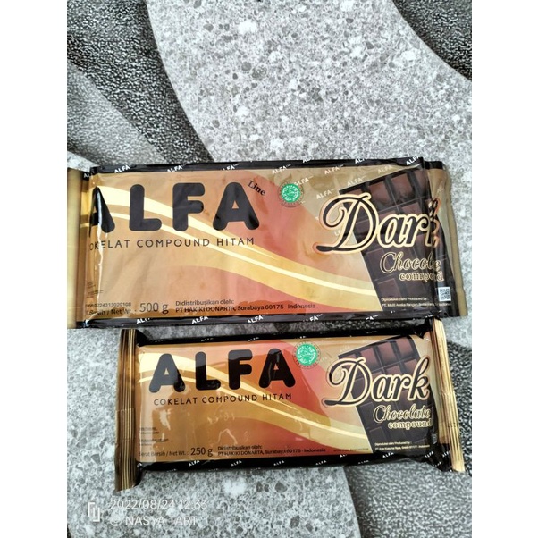 Jual COKLAT BATANGAN ALFA//COKLAT BLOK//COKLAT DARK COMPOUND 250gr ...