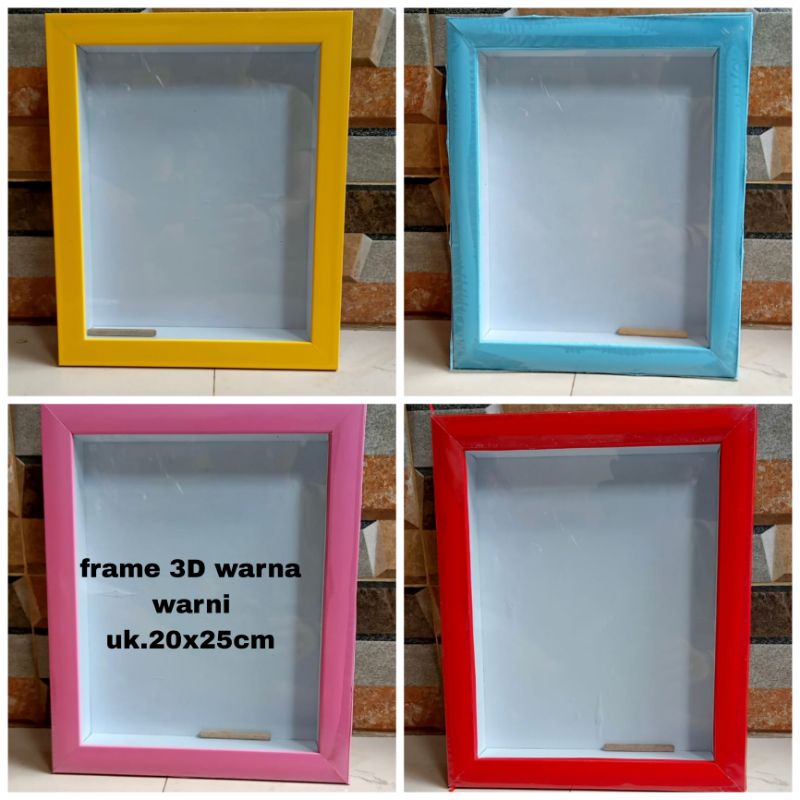 Jual frame 3D warna warni 10R custom UK.20x25cm | Shopee Indonesia