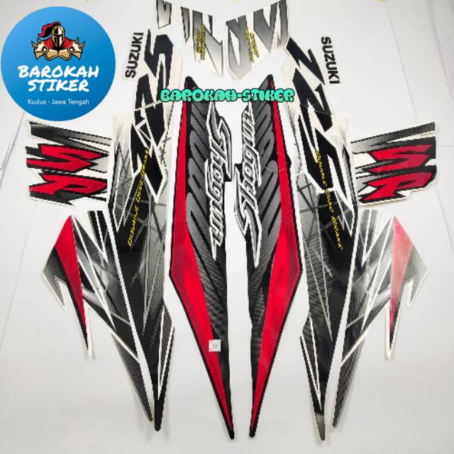 Jual Striping stiker polet suzuki shogun sp 125 r 2006 2007 hitam putih ...