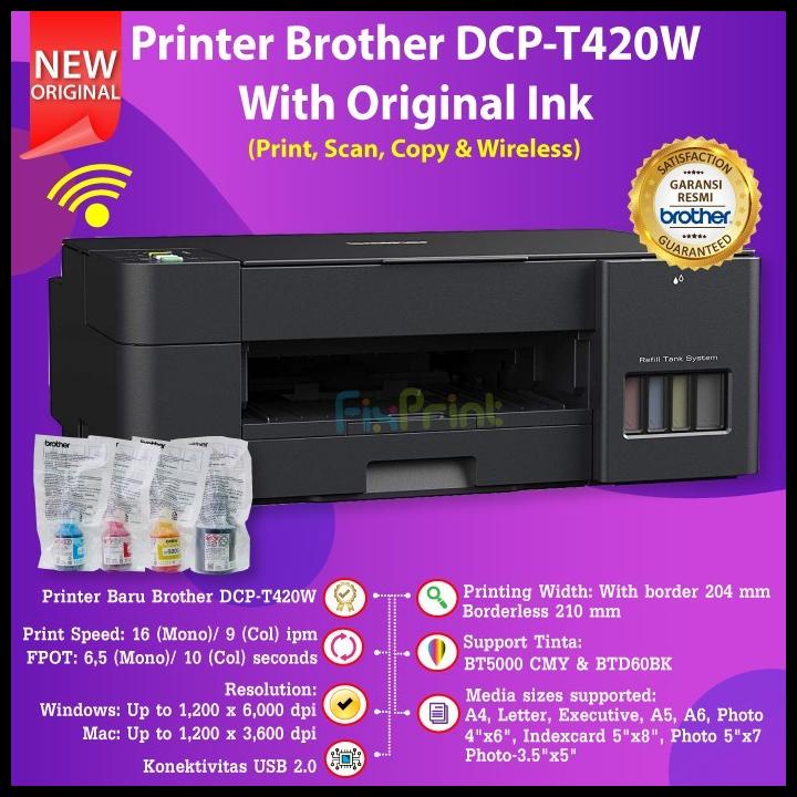 Jual Printer Brother Dcp-T420W Dcp T420W Wifi Wireless Print-Scan-Copy ...