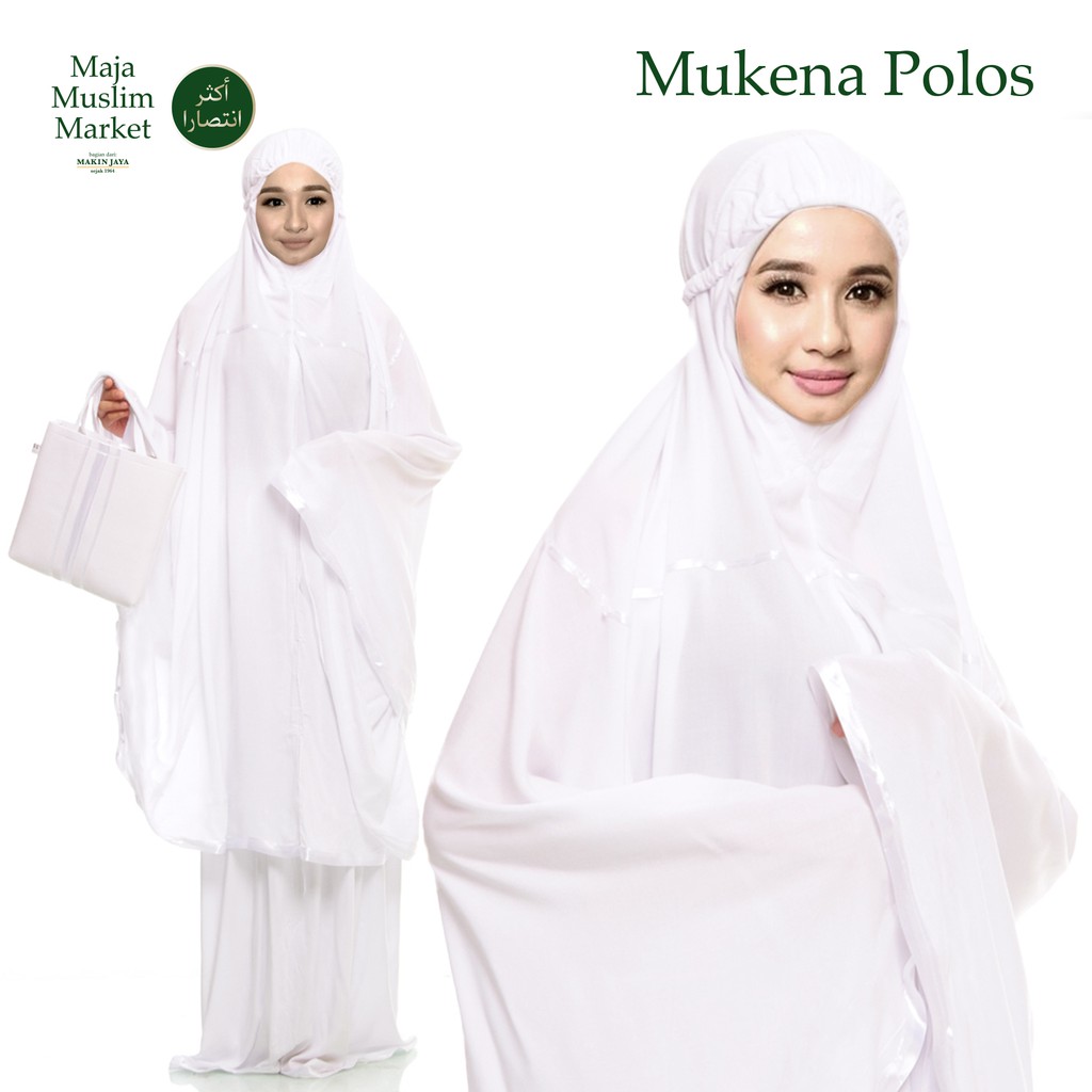 Jual MUKENA DEWASA PUTIH POLOS PITA RIBBON - MURAH ADEM BUATAN TANGAN ...