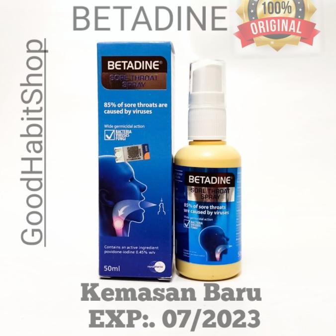 Jual Betadin Sore Throat Spray 50Ml Ori Import | Shopee Indonesia