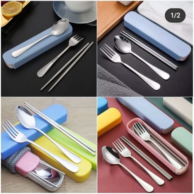 Jual SENDOK GARPU STAINLESS FOOD GRADE SENDOK GARPU SET BOX TRAVELING ...
