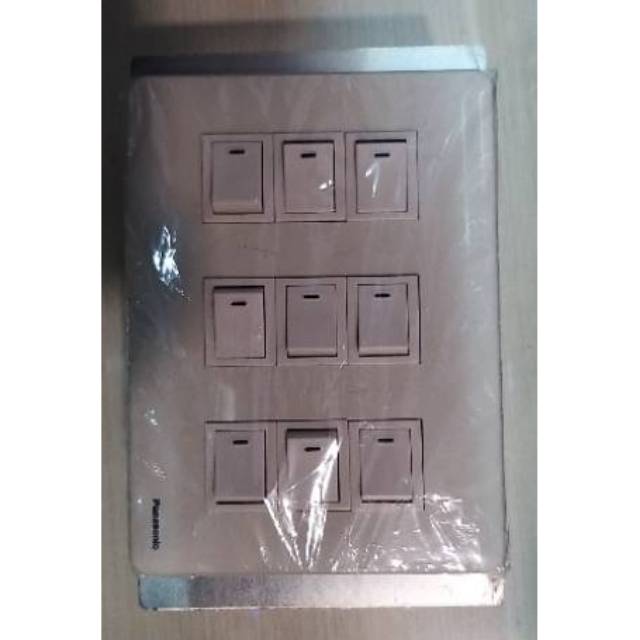 Jual Saklar Grid Switch 9 Gang/ 9 mata saklar Panasonic + Inbodus ...