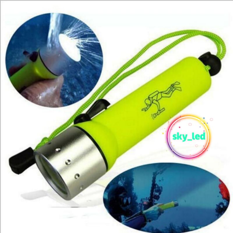 Jual senter selam cree /senter selam anti air /anti air nyelam light diving flashlight cree ...