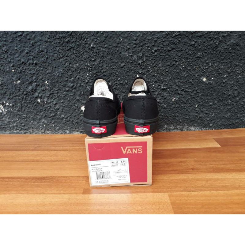 Jual VANS AUTHENTIC ALL BLACK | Shopee Indonesia