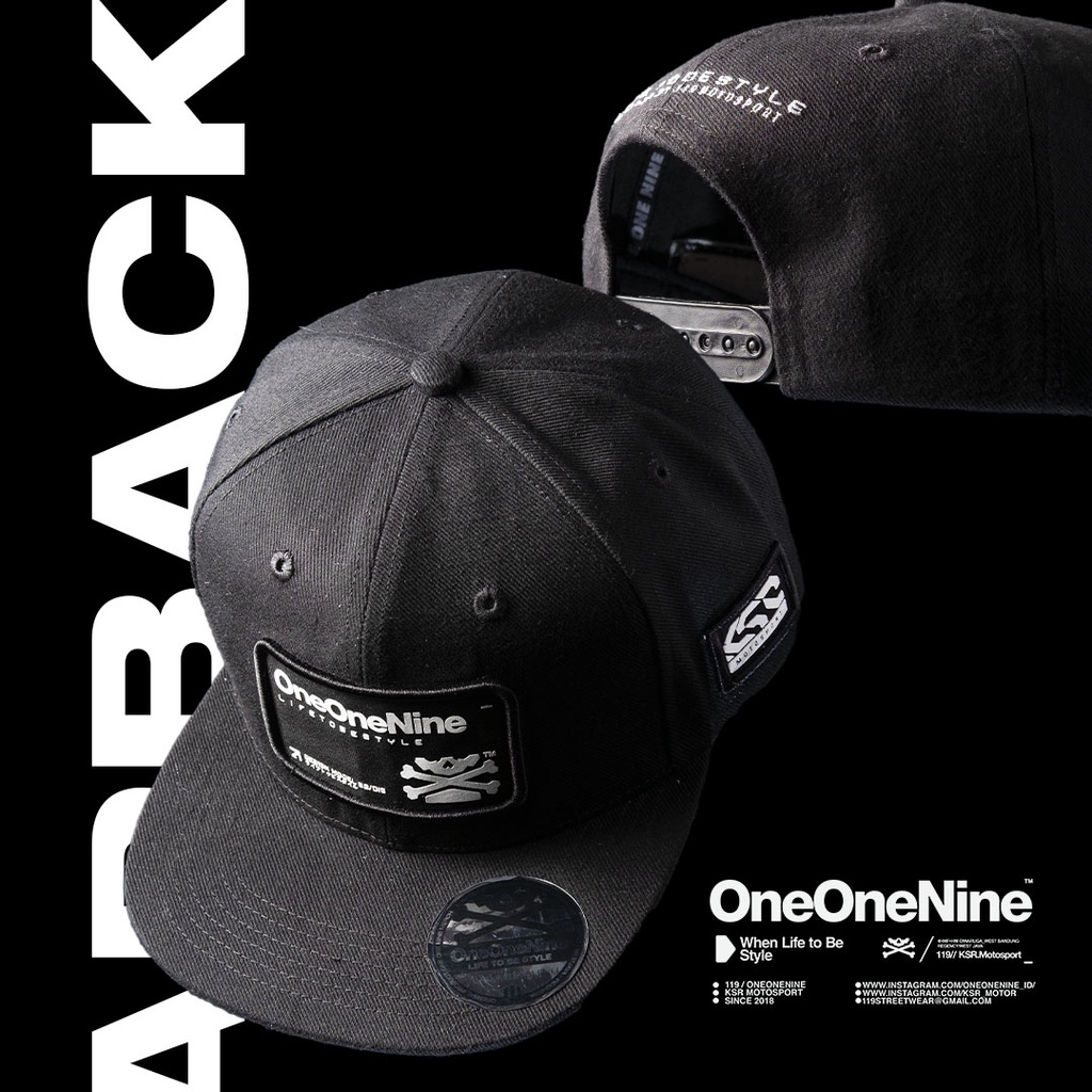 Jual KSR ONEONENINE - TOPI SNAPBACK FULLY DARK SERIES | Shopee Indonesia