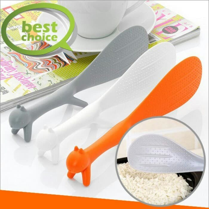 Jual Sendok nasi rice cooker tupai lucu centong nasi bubur makan alat ...