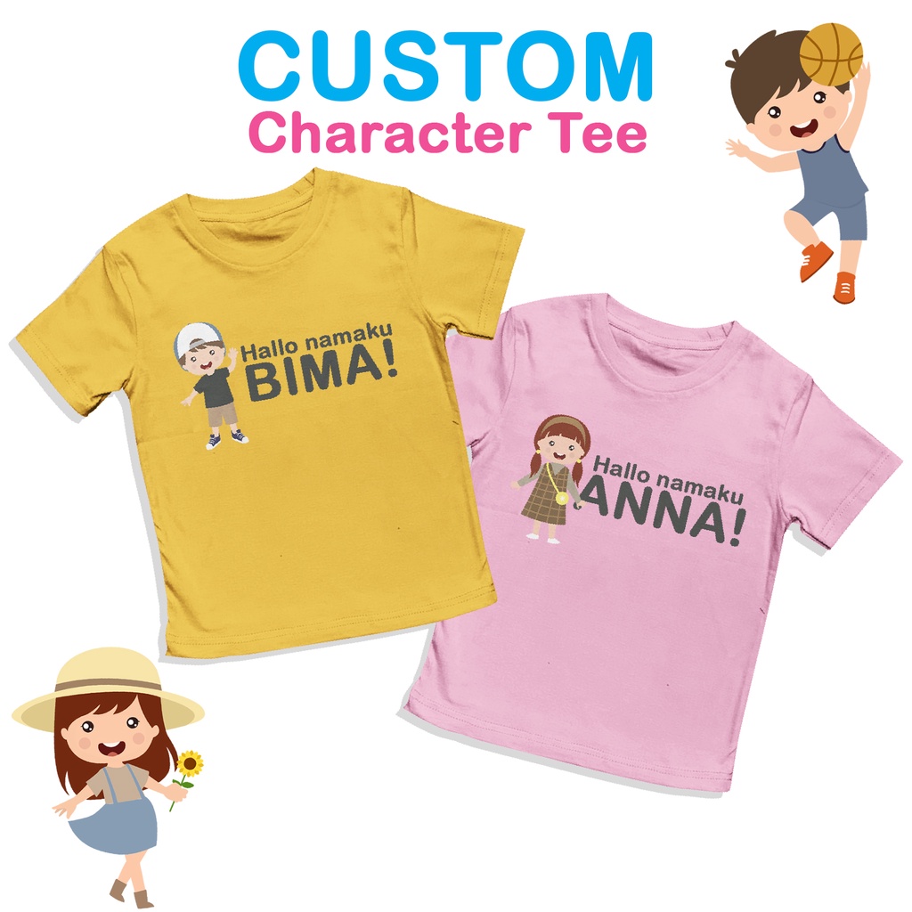 Jual Kaos Custom Karakter Anak Lucu Dan Menarik Desain Karakter Bisa ...