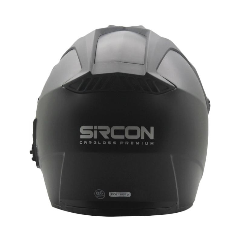 Jual Cargloss Sircon Supermoto Helm Full Face - Deep Black SG | Shopee Indonesia