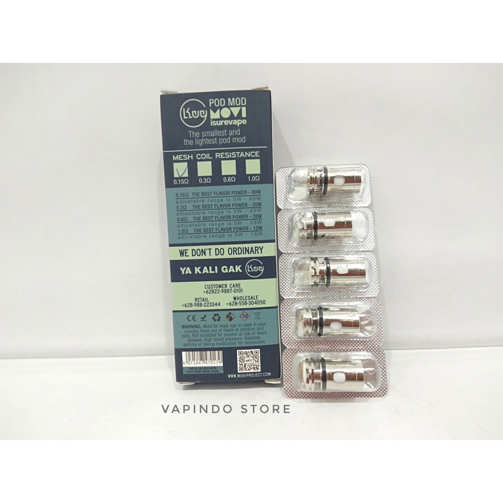 Jual POD MOD COIL KUY 0.15 V2 MESH COIL REPLACEMENT BY MOVI ISUREVAPE ...
