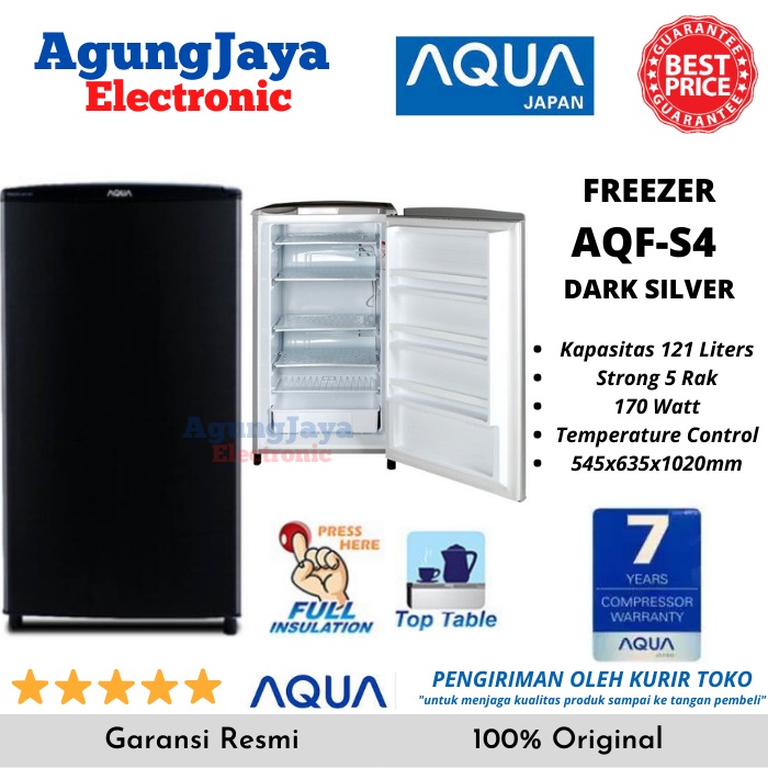 Jual KULKAS FREEZER AQUA AQF-S4 121 LITERS 4 RAK PEMBEKU ES LOW WATT ...