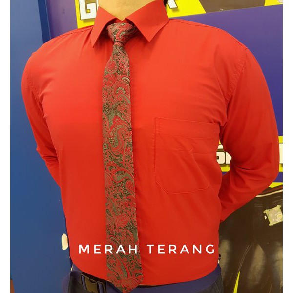 Jual Kemeja Polos Pria Lengan Tangan Hem Panjang Formal Kerja Kantor ...