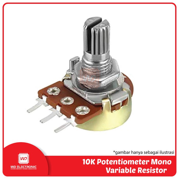 Jual Potensio Mono 10K Potentiometer 10 K Variable Resistor 10K Mono ...