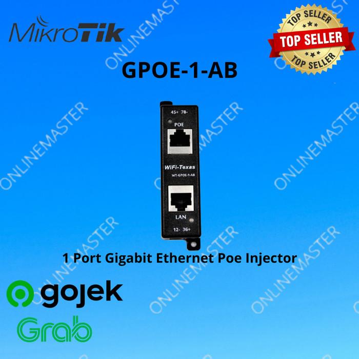 Jual Mikrotik 1 Port Gigabit Ethernet Poe Injector Gpoe-1-Ab 046 ...