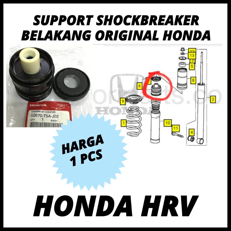 Jual Support Suport Shockbreaker Shock Breaker Belakang HRV Original ...