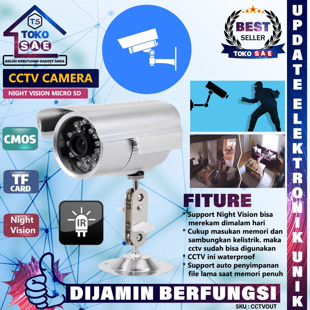 Jual Camera CCTV Outdoor Mikro SD tanpa DVR Original Ori Berkualitas ...
