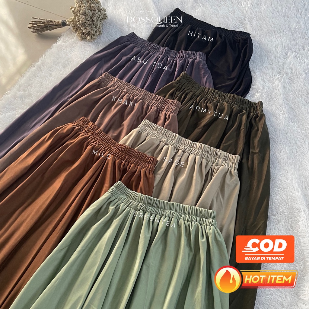 Jual ROK KERJA WANITA POLOS BASIC PREMIUM 100%HYGET SUPER /ROK POLOS ...