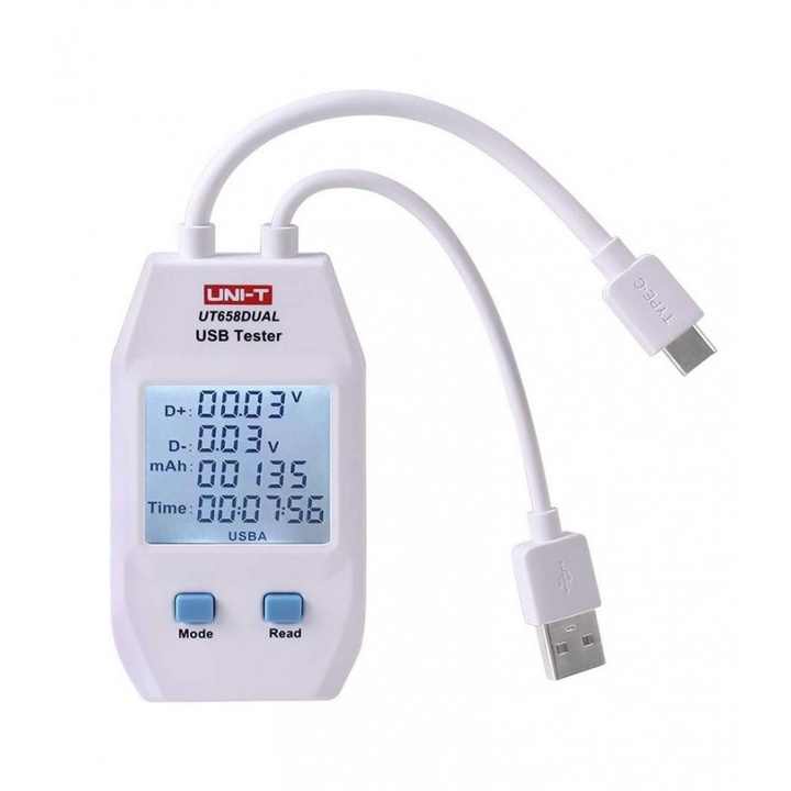 Jual VIA5217 - UNI-T UT658DUAL - Portable Dual USB Voltmeter Power ...